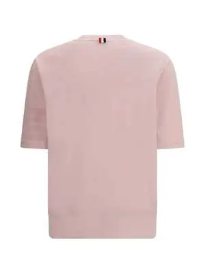 Thom Browne Short-sleeved T-shirt With Ribbed Cuffs