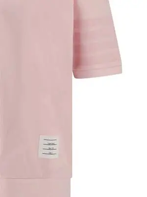 Thom Browne Short-sleeved T-shirt With Ribbed Cuffs