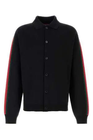 Gucci Wool Blend Cardigan - Black