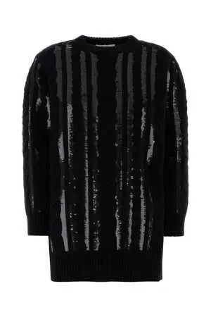 Max Mara Wool Blend Sweater Dress - Black