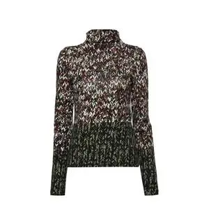Loewe Cotton Long Sleeve High Neck Printed T-shirt - Green