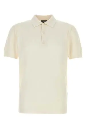TOM FORD Ivory Piquet Polo Shirt - White