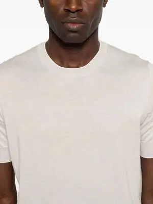 Brunello Cucinelli Cotton Lightweight Knit T-shirt With Contrast Details - Multicolor