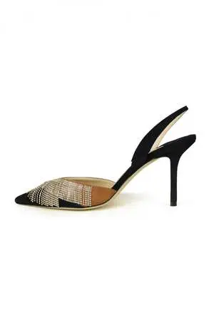 JIMMY CHOO Suede Pumps With Chain Detail
