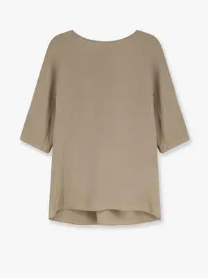 Max Mara Silk Top With Knot Detail