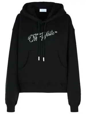 Off-white Elasticated Sweatshirts Hoodies For Women