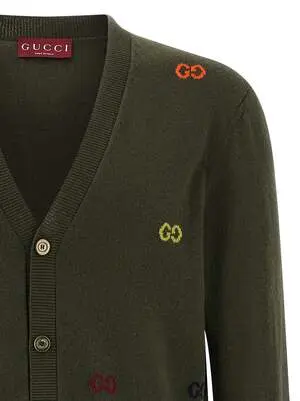 Gucci Gg Intarsia V-neck Cardigan