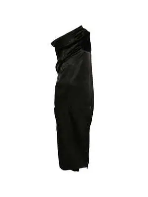 Rick Owens Athena Arrowhead One-shoulder Midi Dress - Black