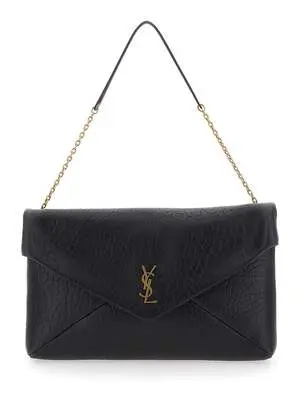 Saint Laurent Cassandre Plate Leather Pochette