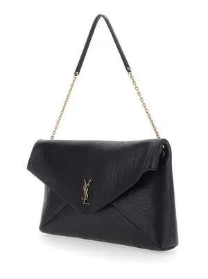 Saint Laurent Cassandre Plate Leather Pochette