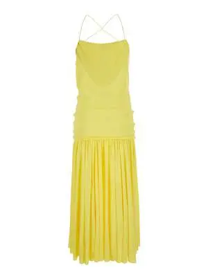 Jacquemus Straight Neckline Tech Fabric Dress - Multicolor