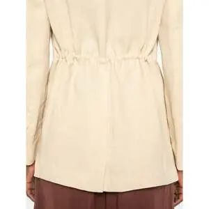Max Mara Beige Linen Blend Military Jacket