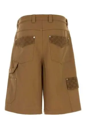Gucci Caramel Cotton Bermuda Shorts - Brown