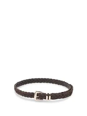 Brunello Cucinelli Calfskin Braided Belt - Multicolor