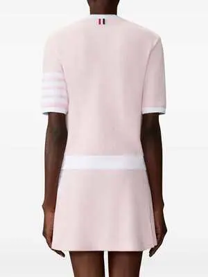 Thom Browne Crewneck Short Sleeve Top With 4-stripe Detail