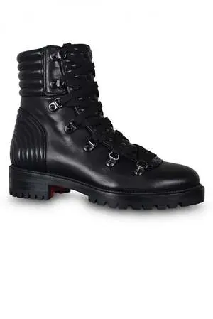 CHRISTIAN LOUBOUTIN Mad Boot Lace-up Leather Boots
