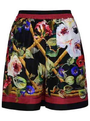Dolce & Gabbana Printed Silk Shorts - Multicolor