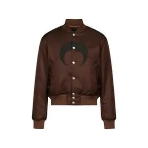 MARINE SERRE Moon Motif Bomber Jacket - Brown