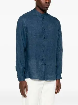 Brunello Cucinelli Mandarin Collar Shirt - Multicolor