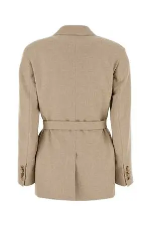 Max Mara Cappuccino Wool Blend Randers Blazer - Brown