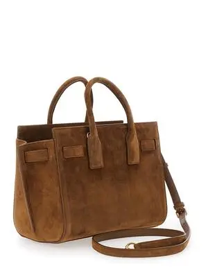 Saint Laurent Sac De Jour Handbag With Suede Details