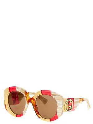 Gucci Tricolor Marble-effect Sunglasses