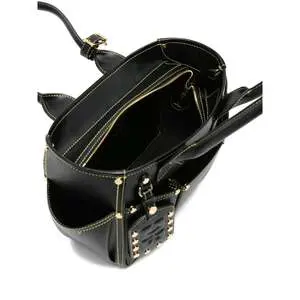 GANNI Top Handle Bag With Contrast Stitching