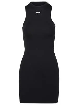 Off-White Polyamide Mini Dress - Black