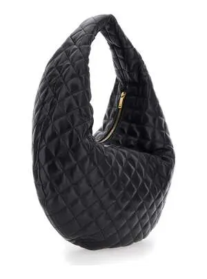 Saint Laurent Quilted Leather Hobo Shoulder Bag - Black