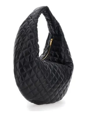 Saint Laurent Quilted Leather Hobo Shoulder Bag - Black
