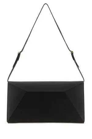 JIL SANDER Leather Medium File Shoulder Bag - Black