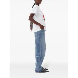 GANNI Cotton Graphic Print T-shirt