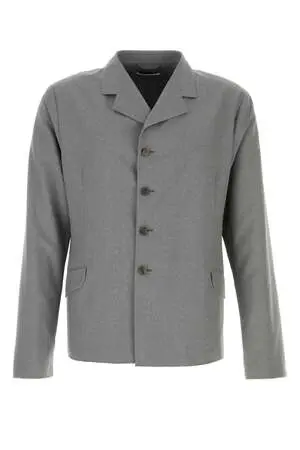 JIL SANDER Grey Wool Blazer - Gray