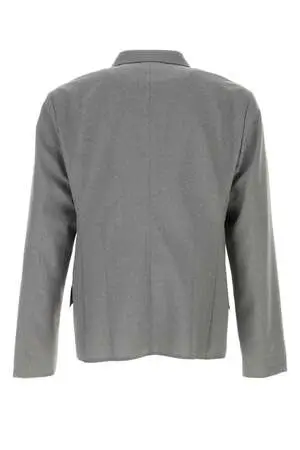 JIL SANDER Grey Wool Blazer - Gray