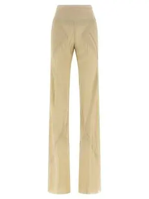 Rick Owens RICK OWENS Bias Wide Leg Silk Georgette Pants Cream