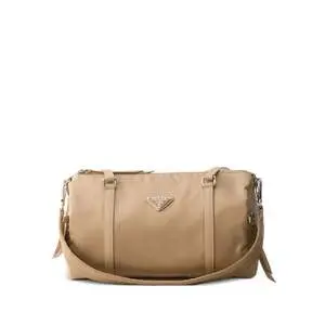 Prada Re-nylon Duffel Bag With Saffiano Leather Trim - Brown