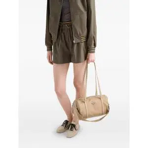 Prada Re-nylon Duffel Bag With Saffiano Leather Trim - Brown