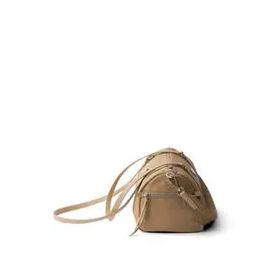 Prada Re-nylon Duffel Bag With Saffiano Leather Trim - Brown