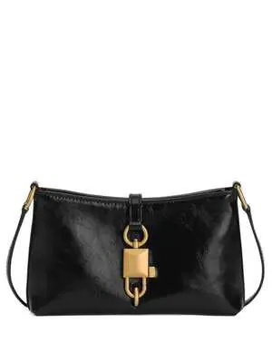 Dolce & Gabbana Leather Shoulder Bag With Metal Hardware - Black