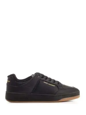 Saint Laurent Sl/61 Perforated Leather Low-top Sneakers - Black