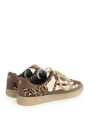 Amiri Leopard Print Pony Hair Sneakers