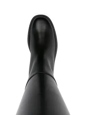 TOD'S T-buckle Knee-high Leather Boots - Black