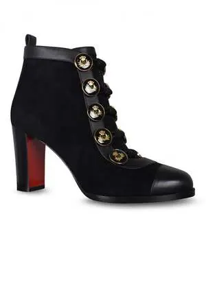 CHRISTIAN LOUBOUTIN Suede Lace-up Ankle Boots