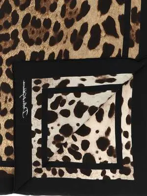 Dolce & Gabbana Leopard-print Scarf - Brown