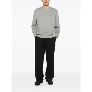 Moose Knuckles Grey Crew Neck Long Sleeve Sweatshirt With Arm Pocket
