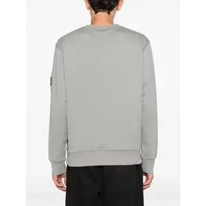Moose Knuckles Grey Crew Neck Long Sleeve Sweatshirt With Arm Pocket