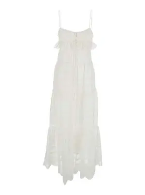Isabel Marant Étoile Long Dress 'paule-gb' In White Viscose - Multicolor