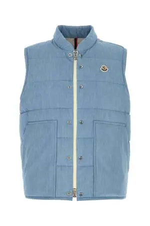 Moncler Light Cotton Heceta Down Vest - Blue