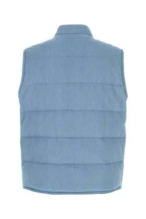 Moncler Light Cotton Heceta Down Vest - Blue