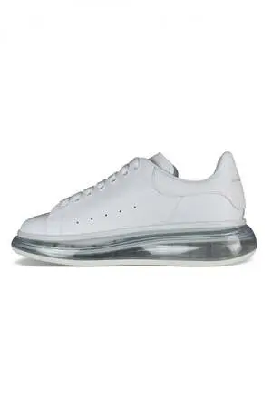 Alexander McQueen Oversize Calf Leather Sneakers - White